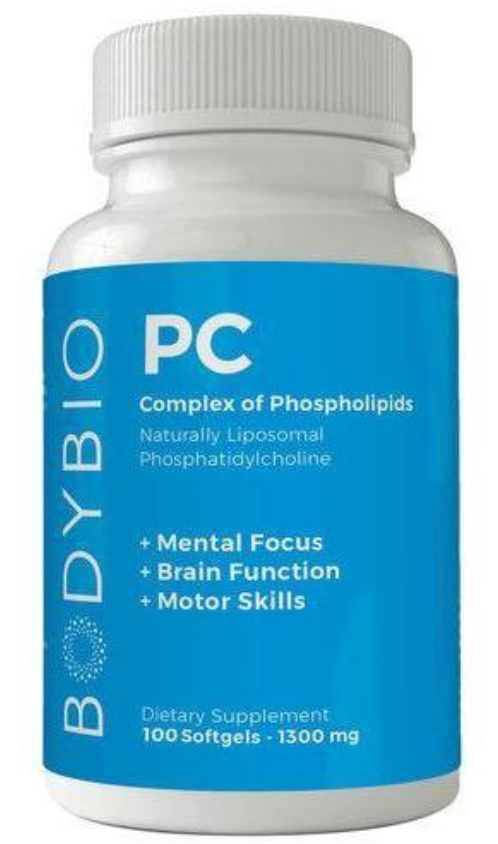BodyBio PC (Phosphatidylcholine) - 100 SoftGels (1300mg)